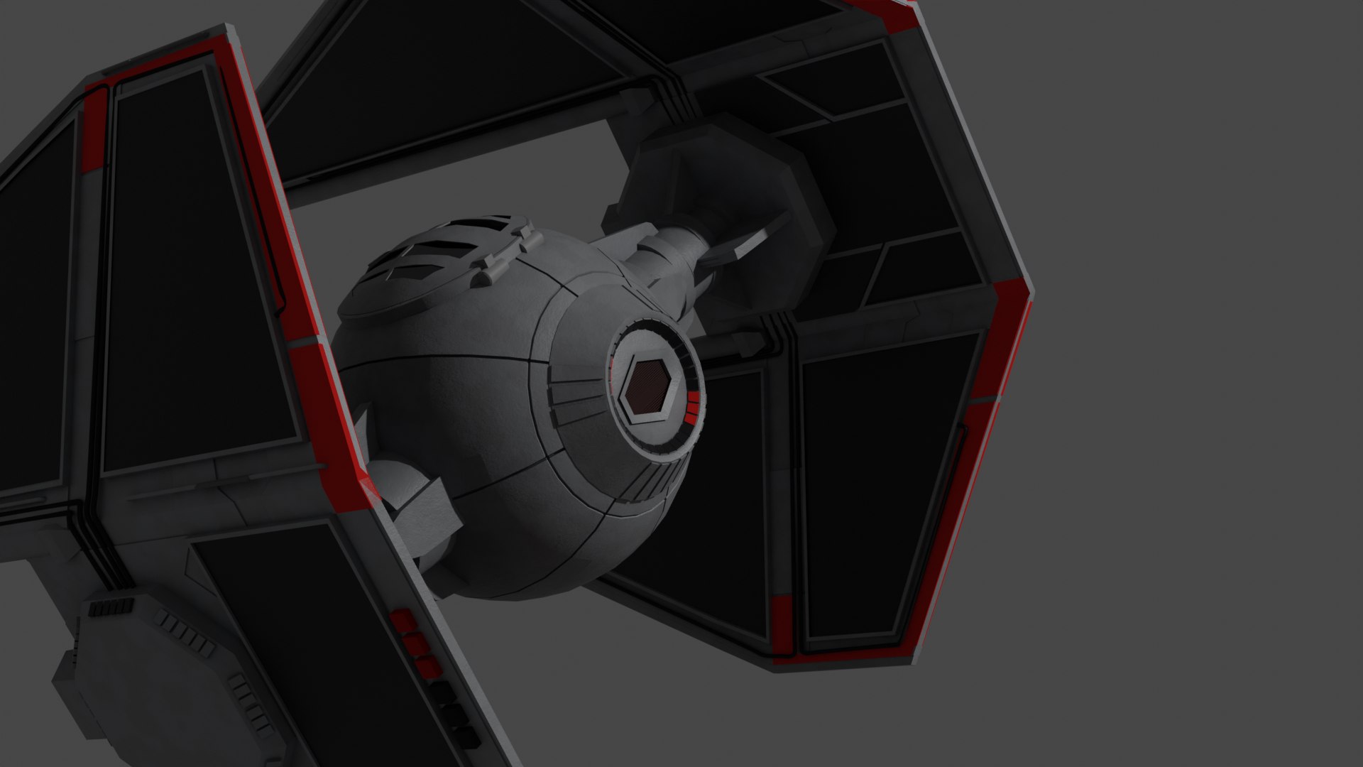 3D Interceptor Tie Model - TurboSquid 1683364