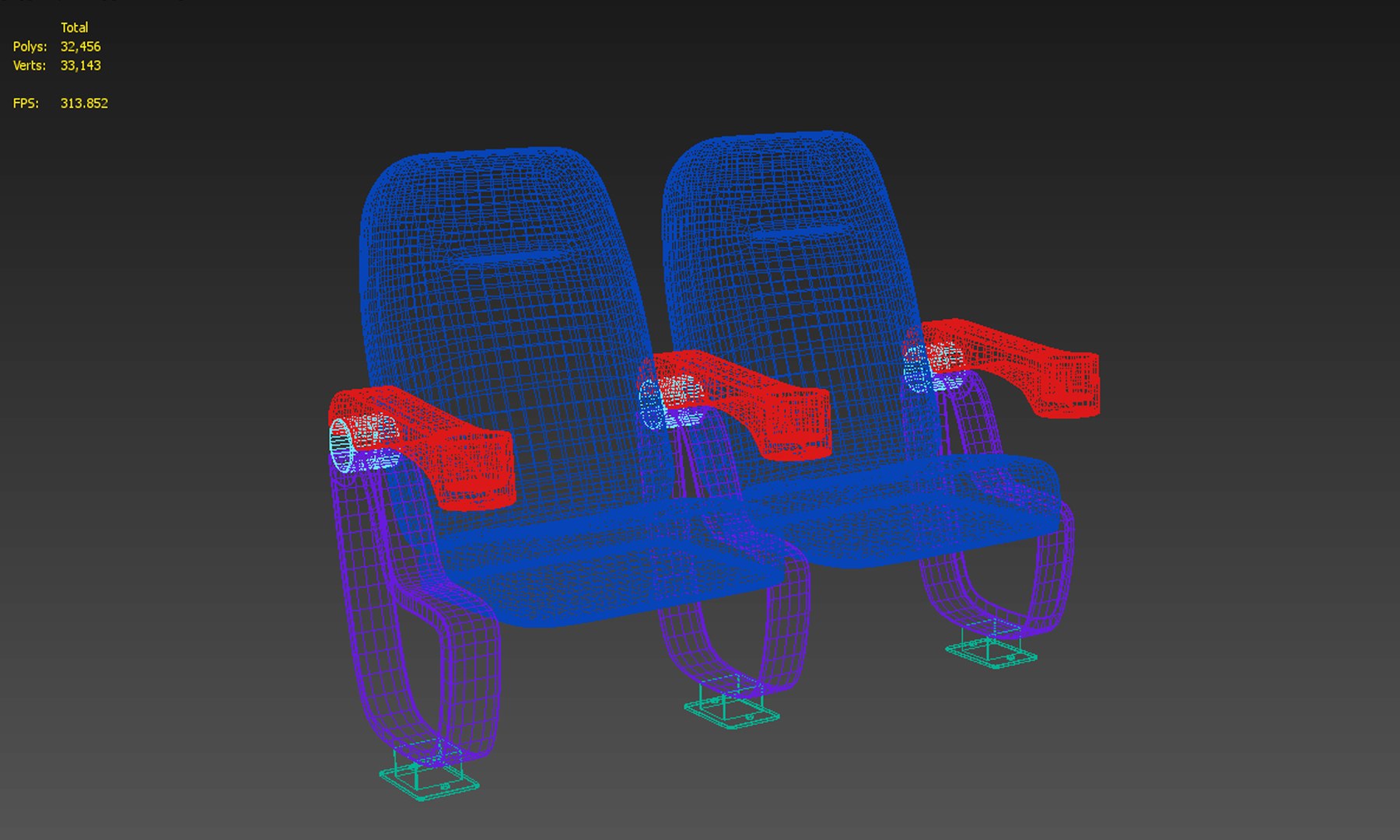 Chair Seating Interior 3D Model - TurboSquid 1527976