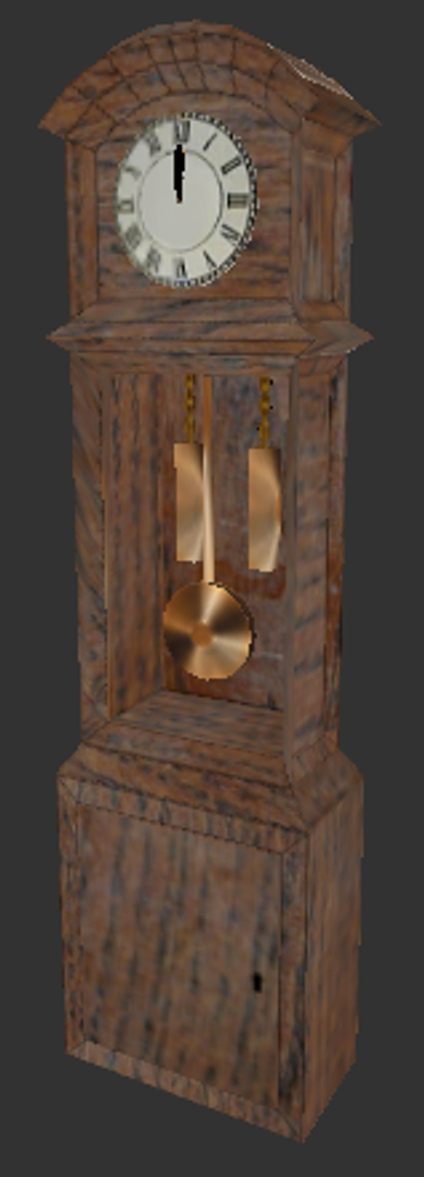 free grandfather clock 3d model