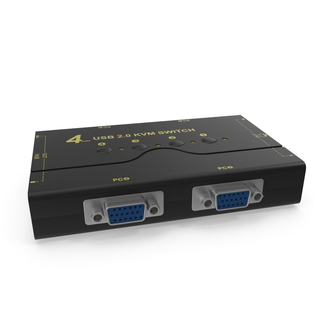 3D USB KVM Switch PBR Model - TurboSquid 2172559