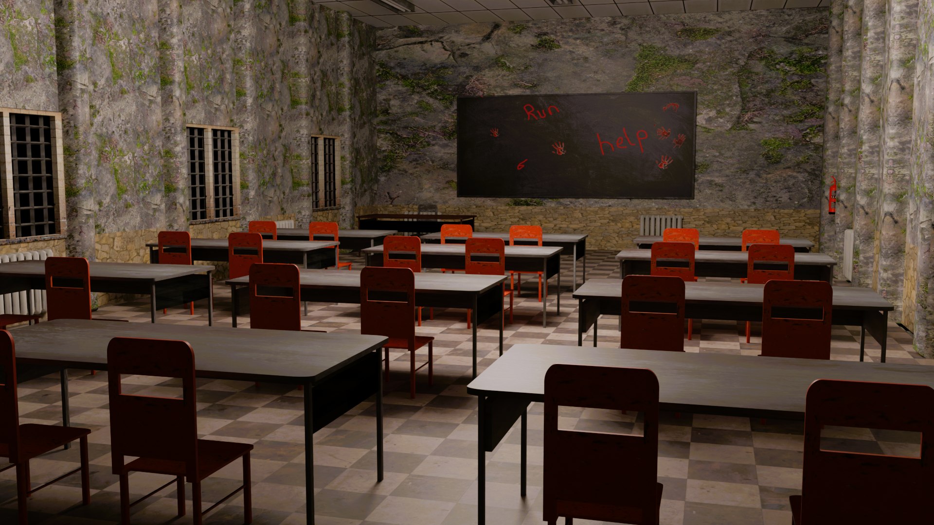 3D Model Scary School - TurboSquid 1948415