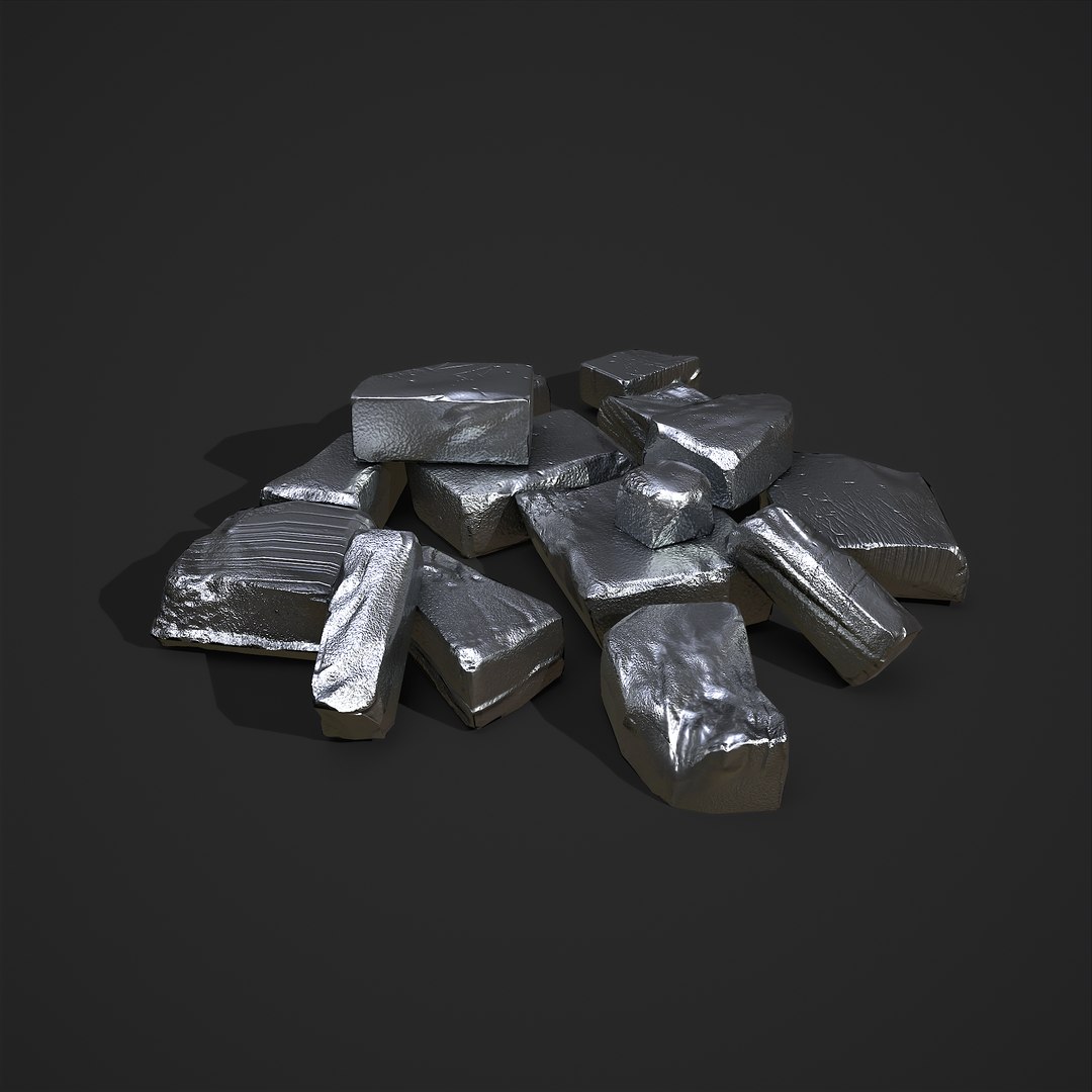 Pewter Chunks 3D model - TurboSquid 1758799