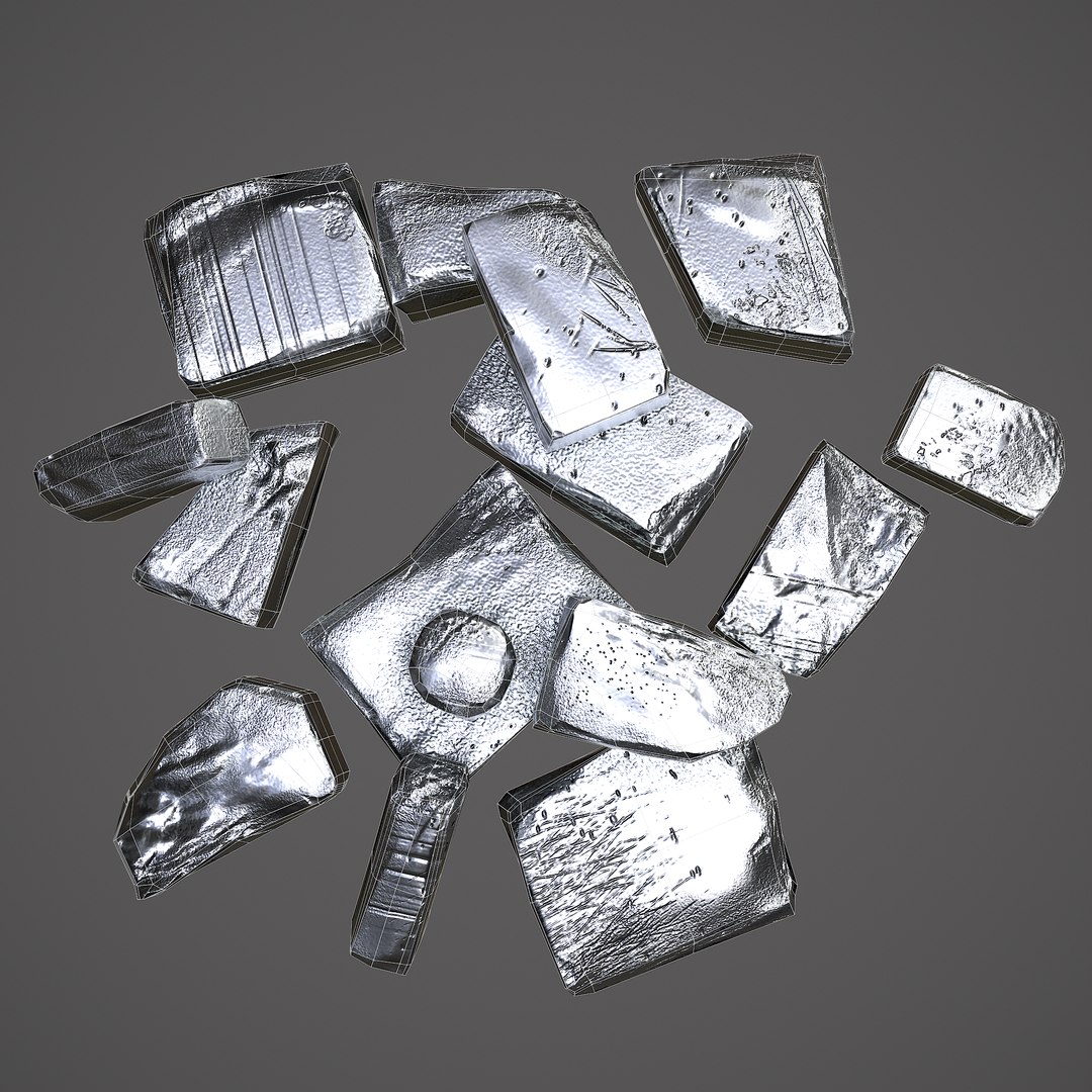 Pewter Chunks 3D model - TurboSquid 1758799