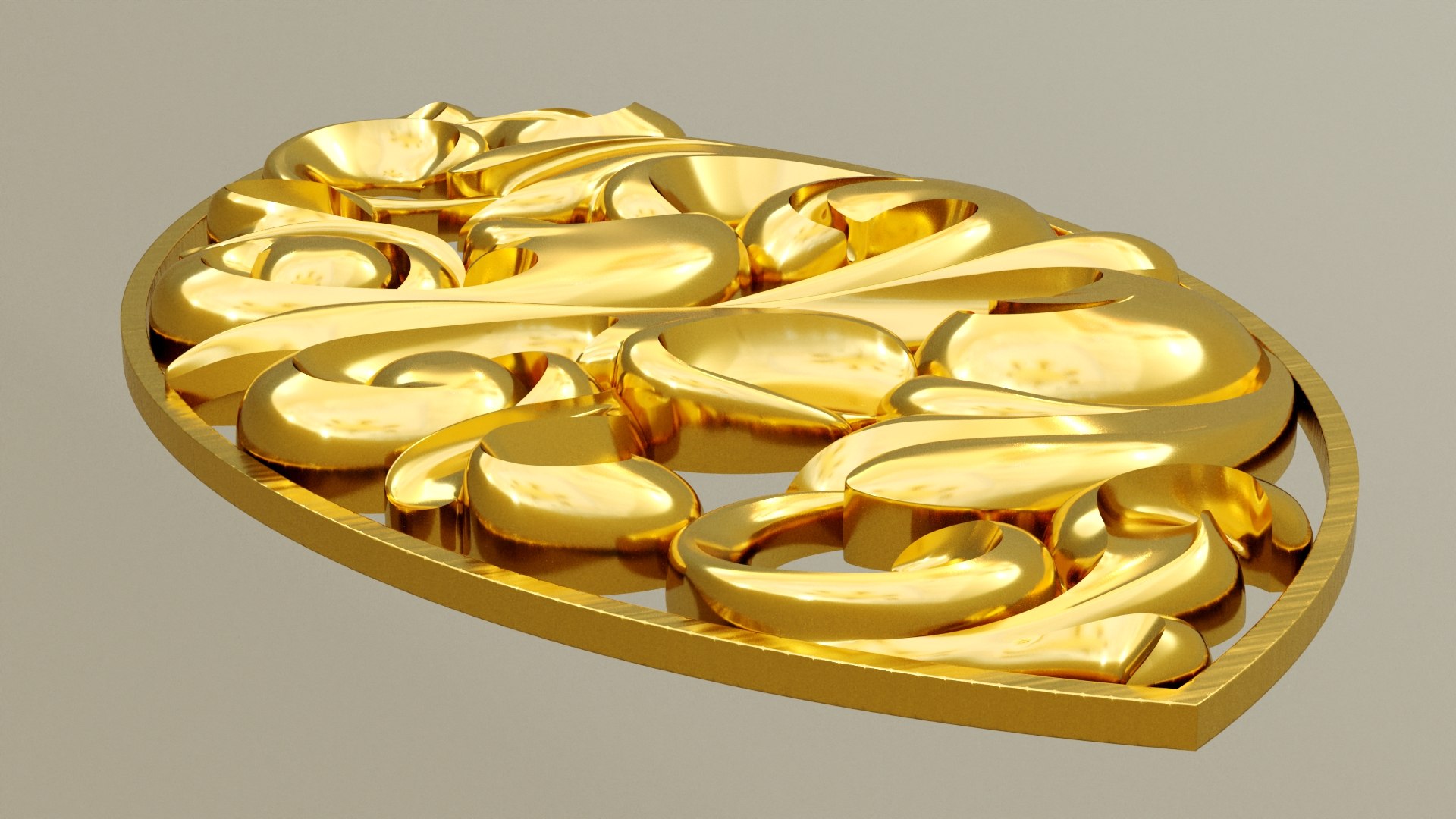 3D Oval molding decor 3d model - TurboSquid 1783143