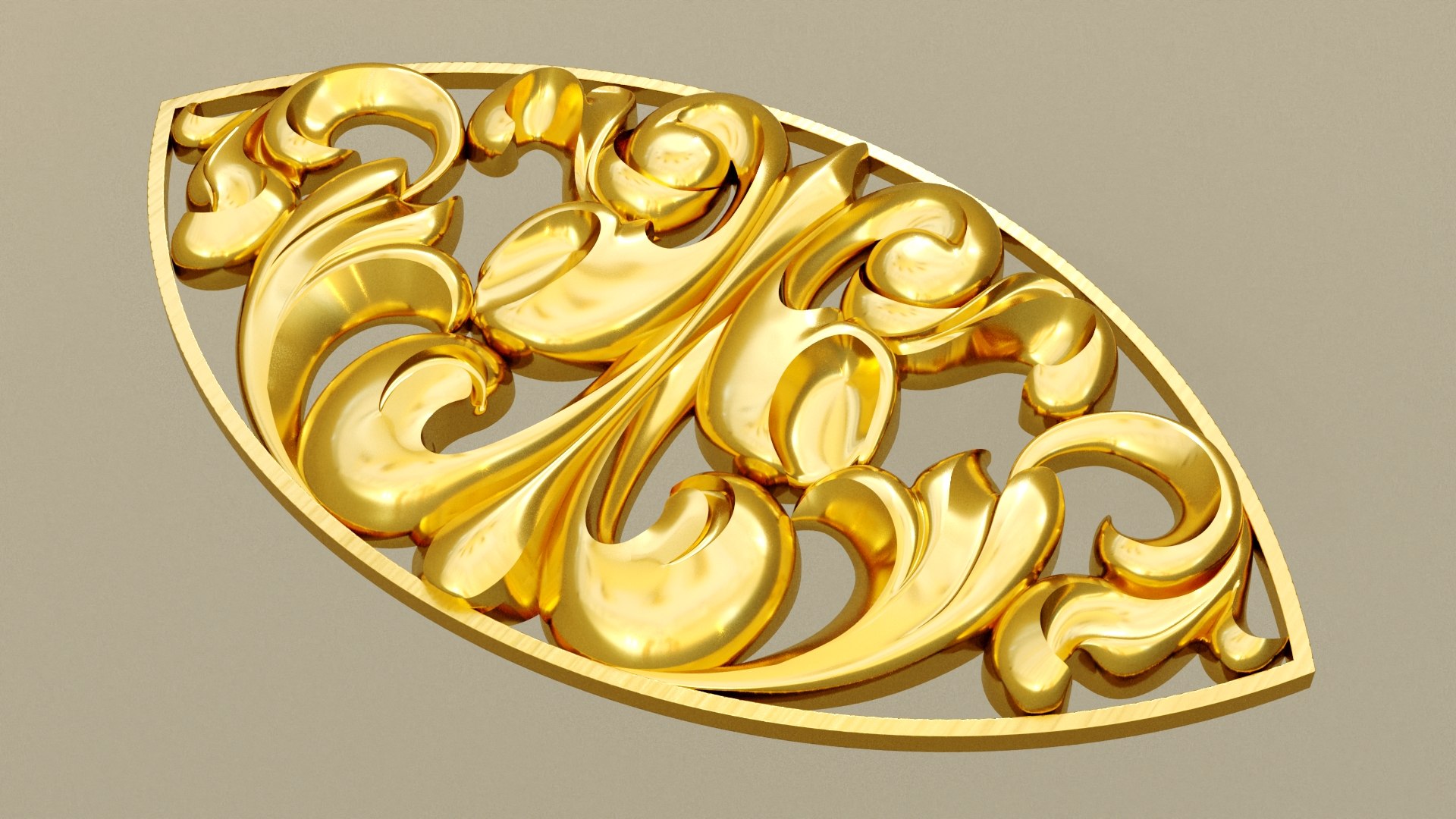 3D Oval molding decor 3d model - TurboSquid 1783143