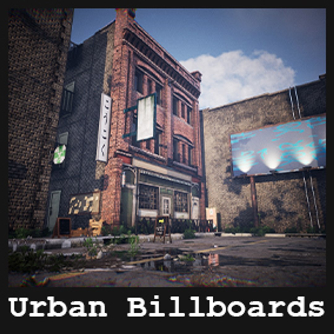Urban Billboard Prop Pack 40 Assets 3D Model - TurboSquid 2105223