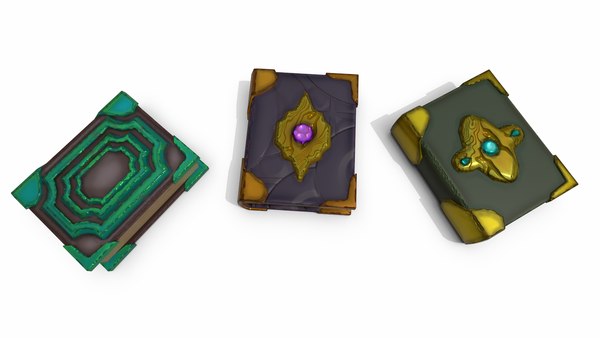 Stylized fantasy books PBR low-poly 3D 3D model - TurboSquid 1963737