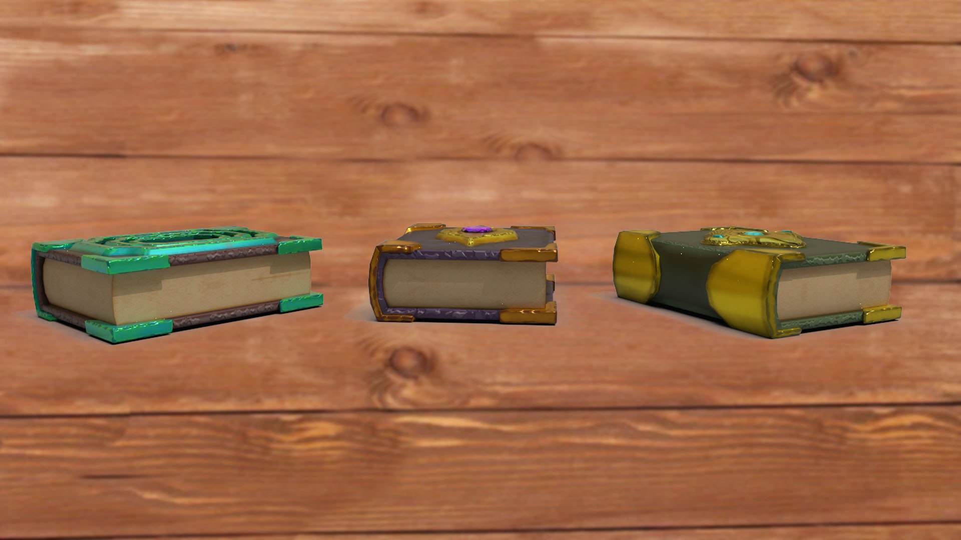 Stylized Fantasy Books PBR Low-poly 3D 3D Model - TurboSquid 1963737