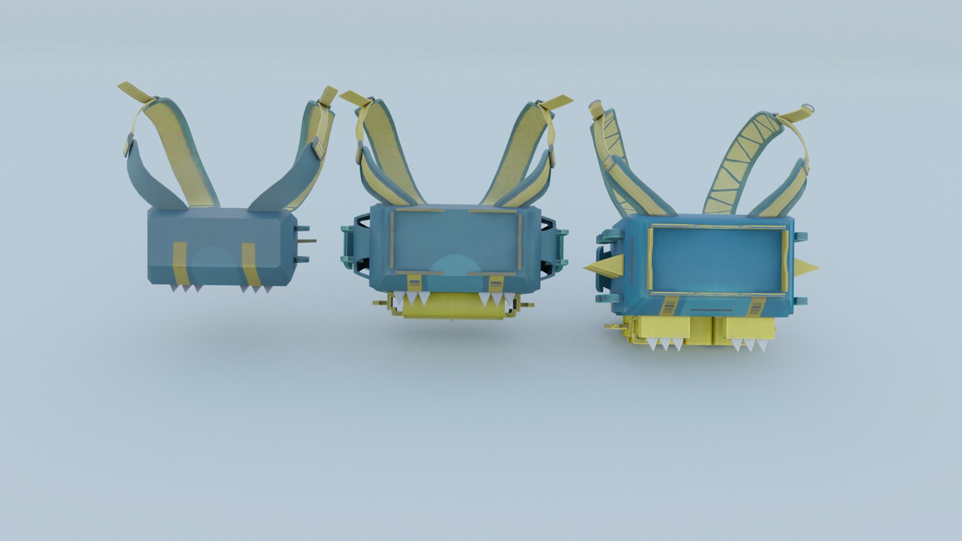 Bag 3x Cardboard Dino Backpack 3D model - TurboSquid 2081480