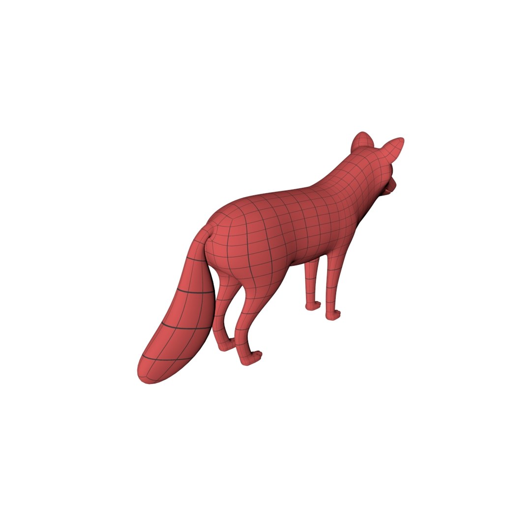 c4d base mesh fox