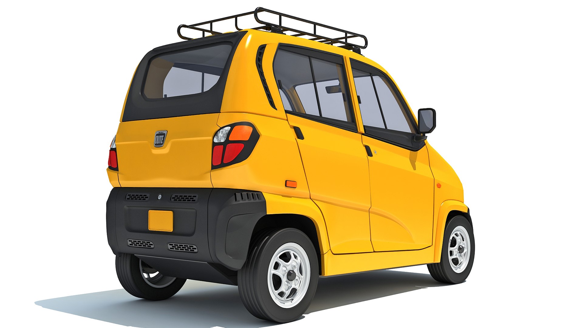 3D Model Bajaj Qute Auto Taxi - TurboSquid 2160805