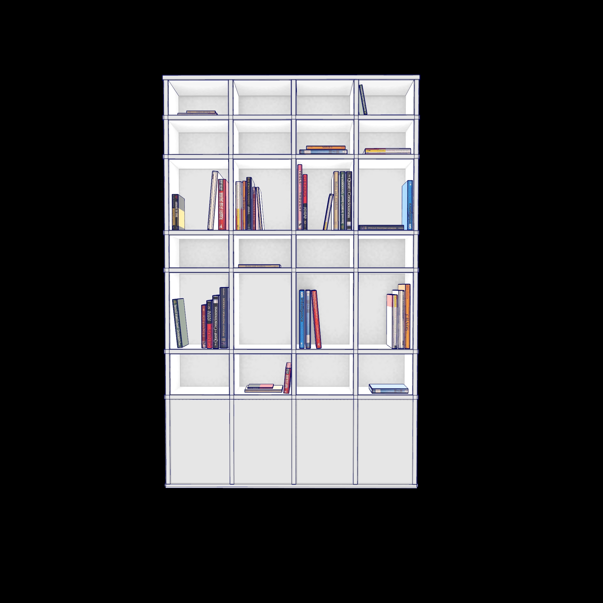 3D model Book Shelf with Books - TurboSquid 2050198