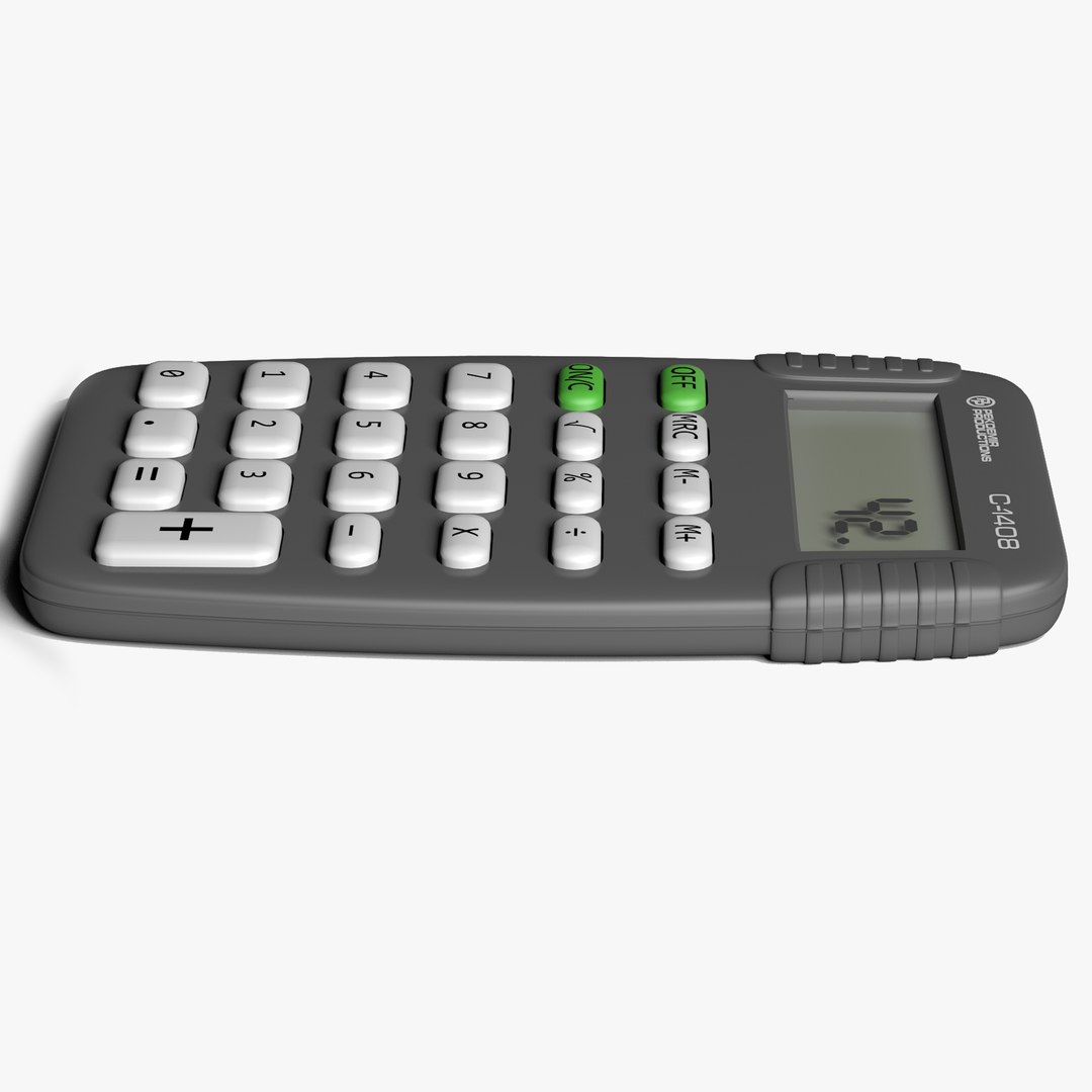 3d model of pocket calculator calc