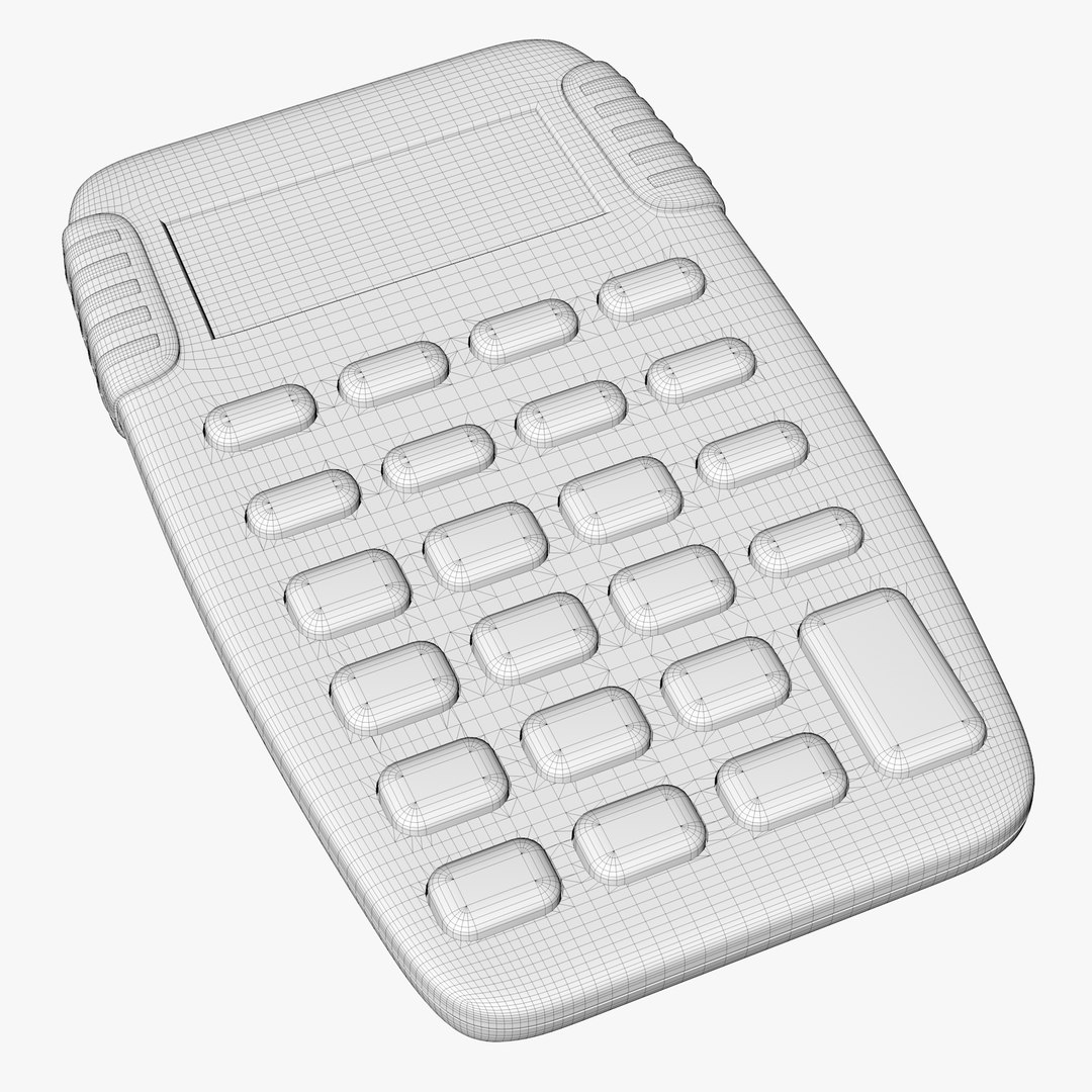 3d model of pocket calculator calc