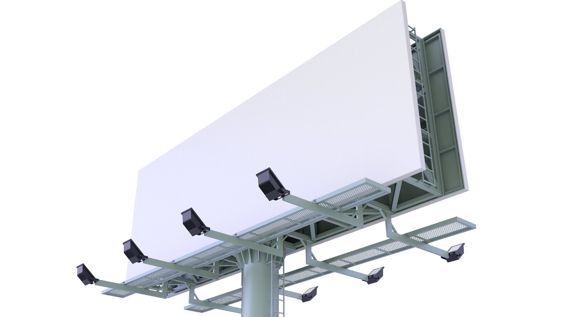 Street Billboard Pole 25 Model - TurboSquid 1815225