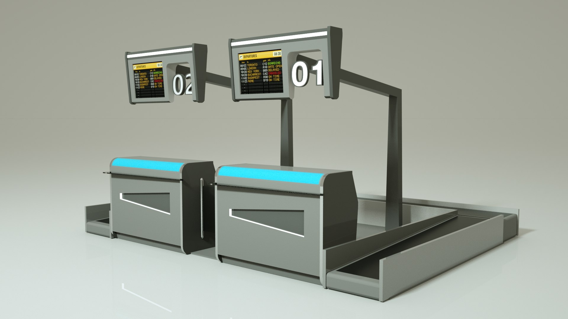 Check Airport Model - TurboSquid 1687018