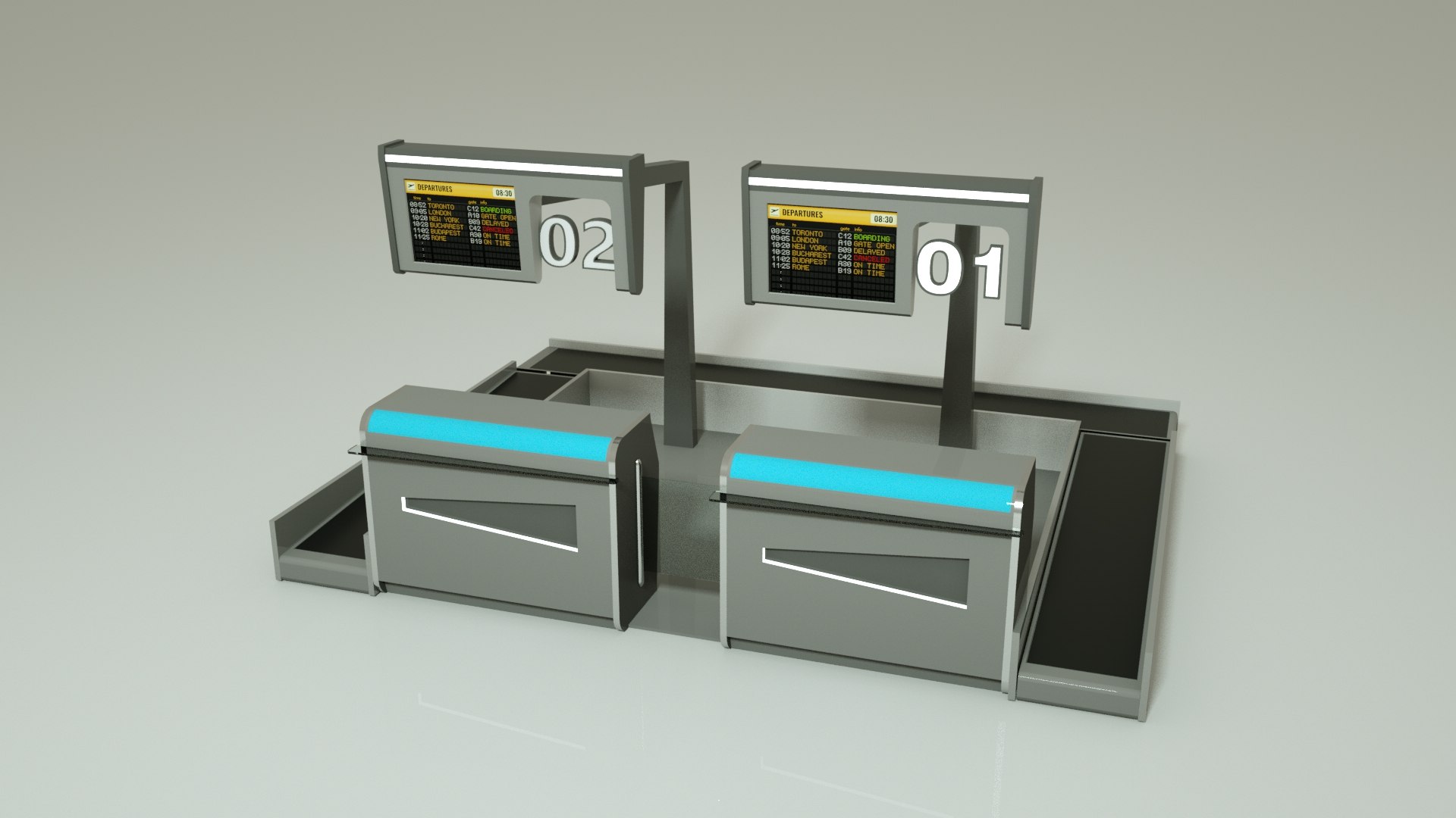 Check Airport Model - TurboSquid 1687018