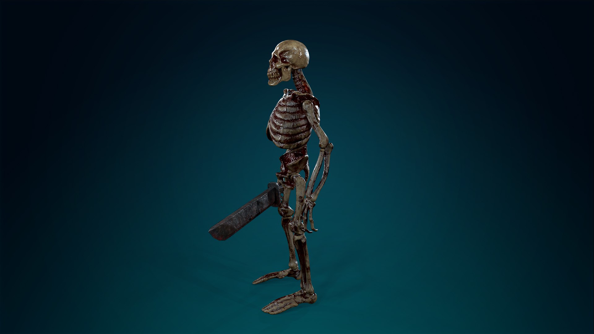 3D Skeleton Undead Warrior Bloody - Rigged-Animated-Lowpoly-Game Ready - TurboSquid 2152716