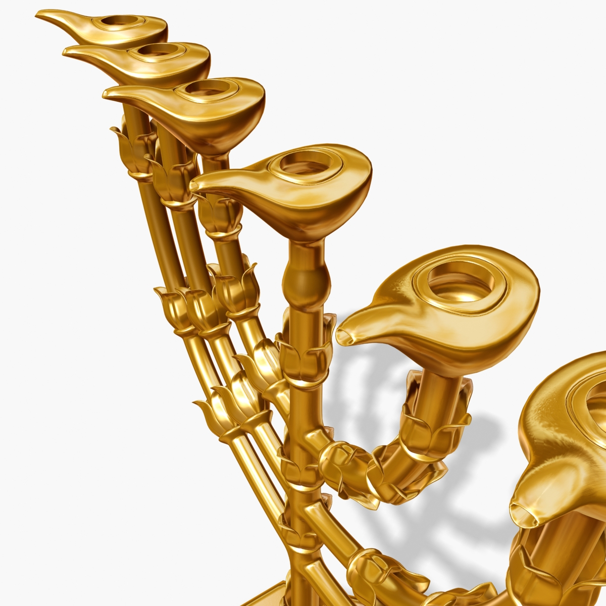 golden lampstand menorah 3d max