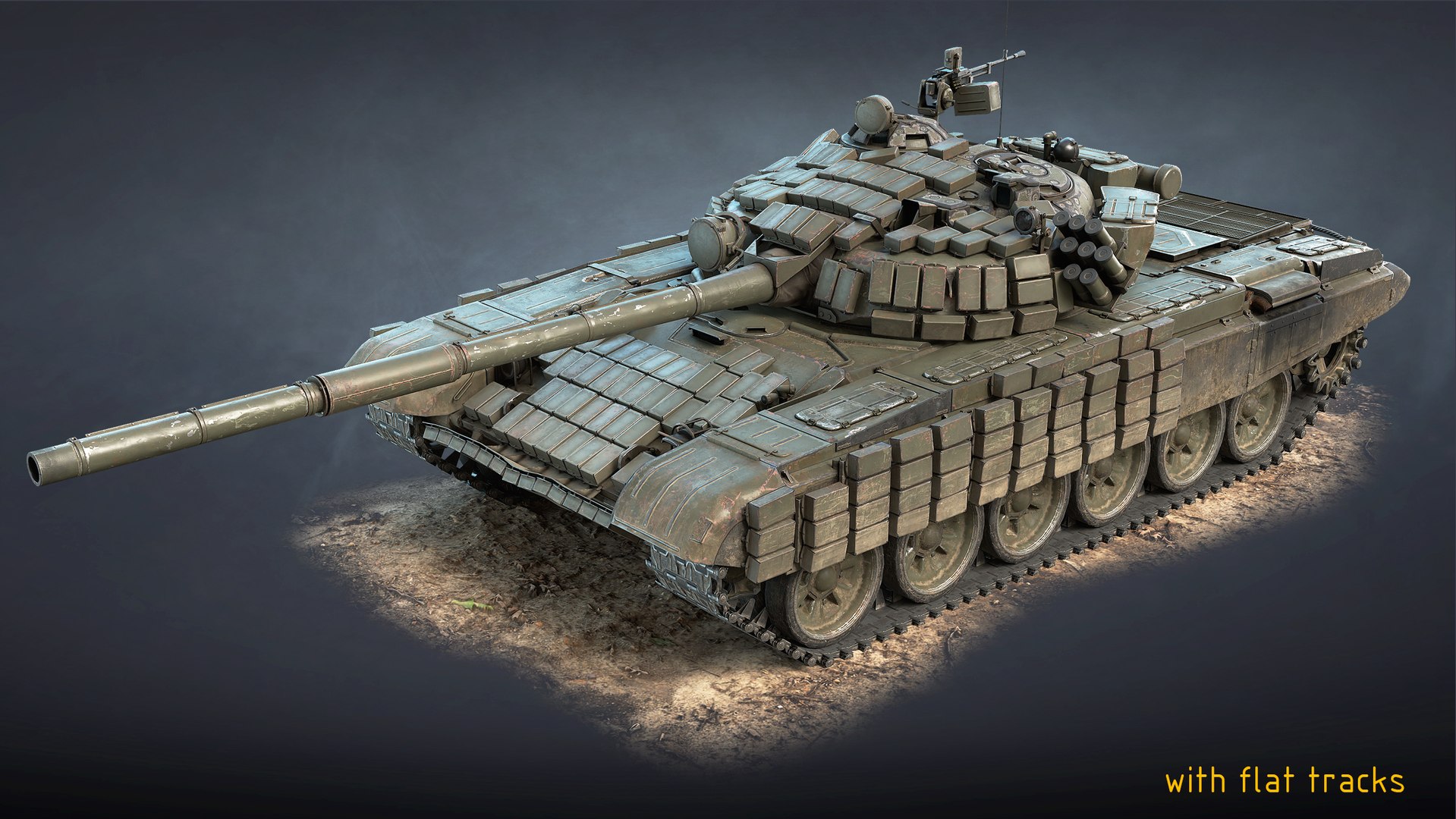 3D T-72B Tank Game Ready - TurboSquid 2176045