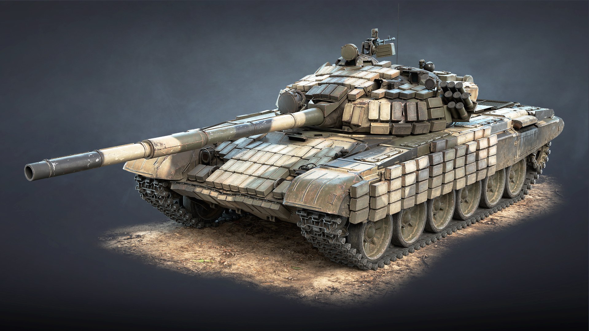 3D T-72B Tank Game Ready - TurboSquid 2176045