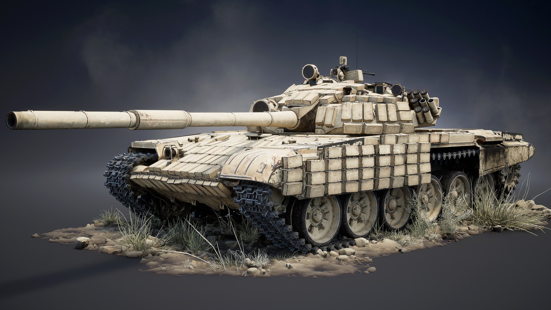3D T-72B Tank Game Ready - TurboSquid 2176045