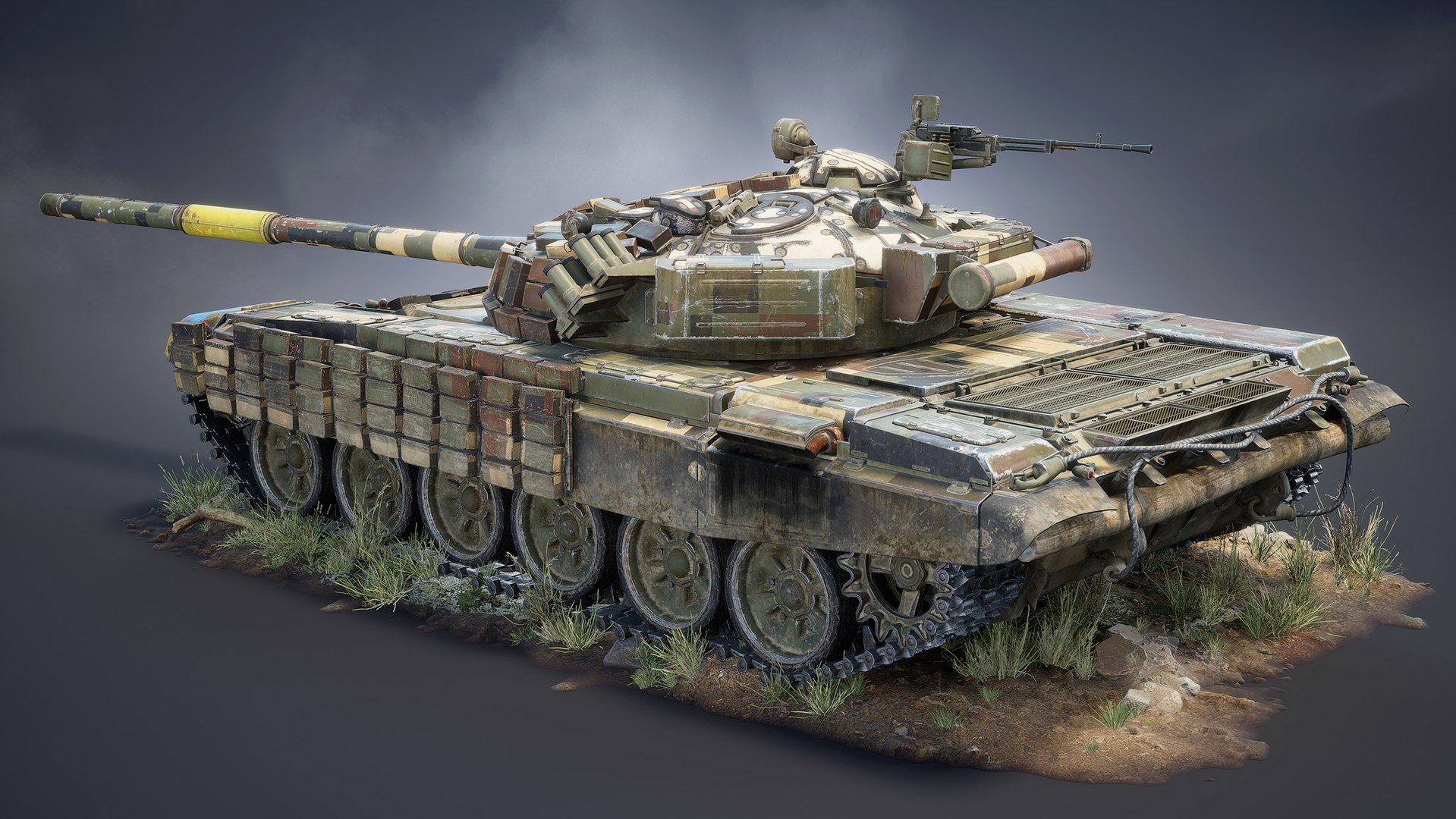 3D T-72B Tank Game Ready - TurboSquid 2176045