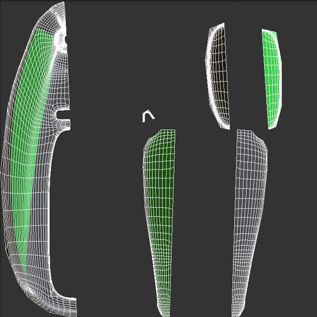 Dive Flippers Green 3D Model - TurboSquid 2150985