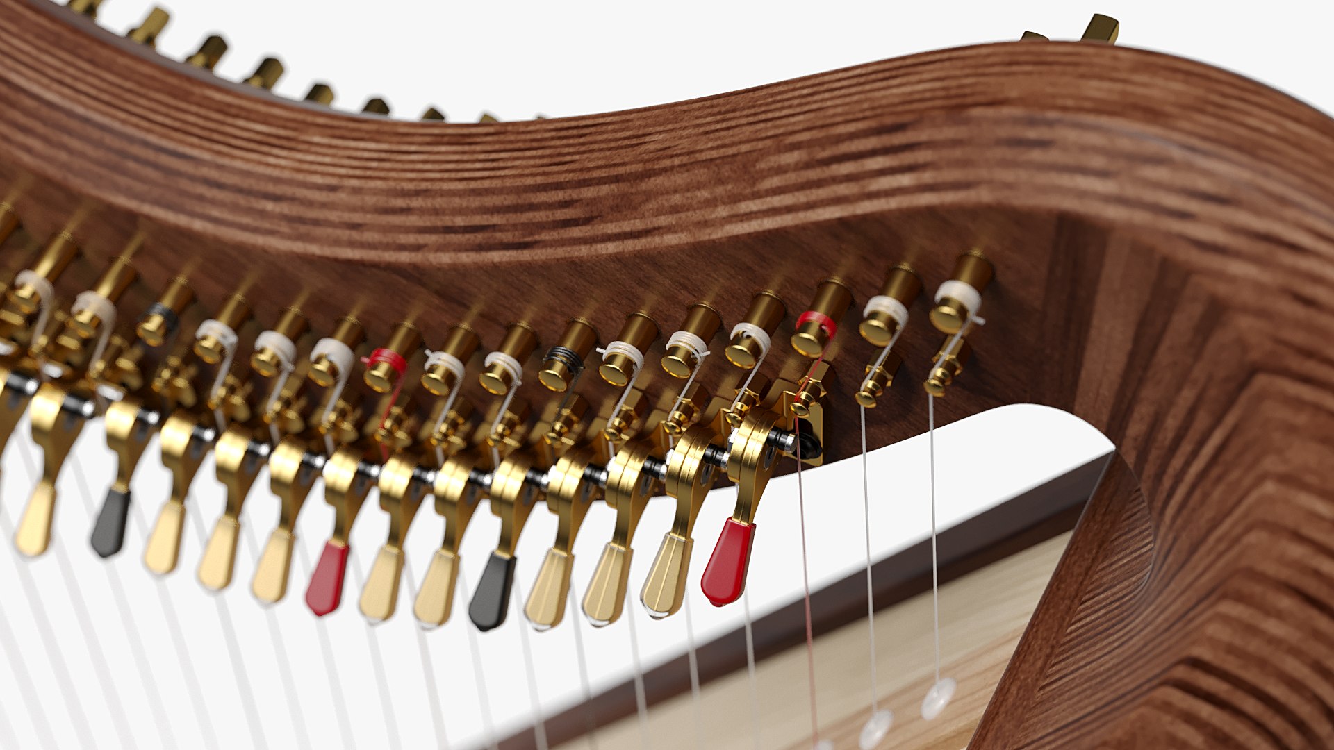 Realistic lever harp bench 3D model - TurboSquid 1589365