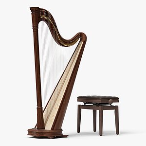Realistic lever harp bench 3D model - TurboSquid 1589355