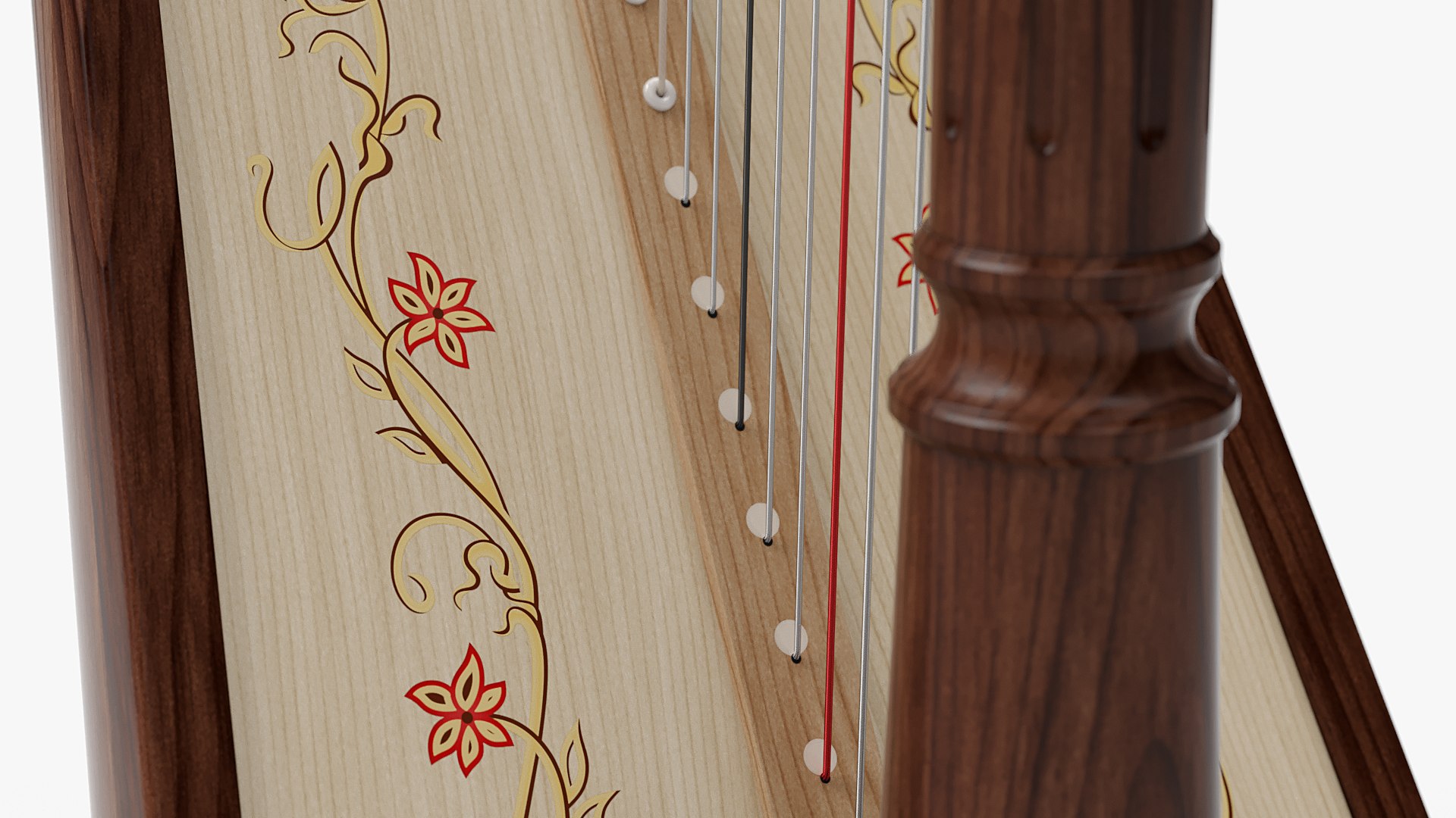 Realistic lever harp bench 3D model - TurboSquid 1589365