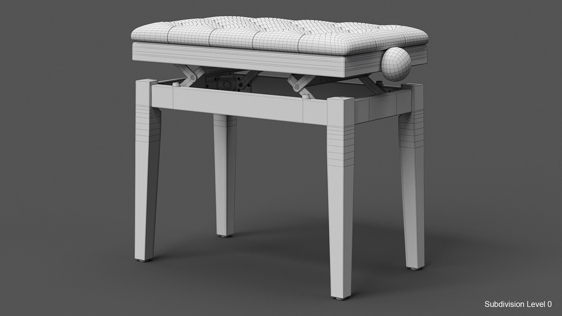 Realistic lever harp bench 3D model - TurboSquid 1589365