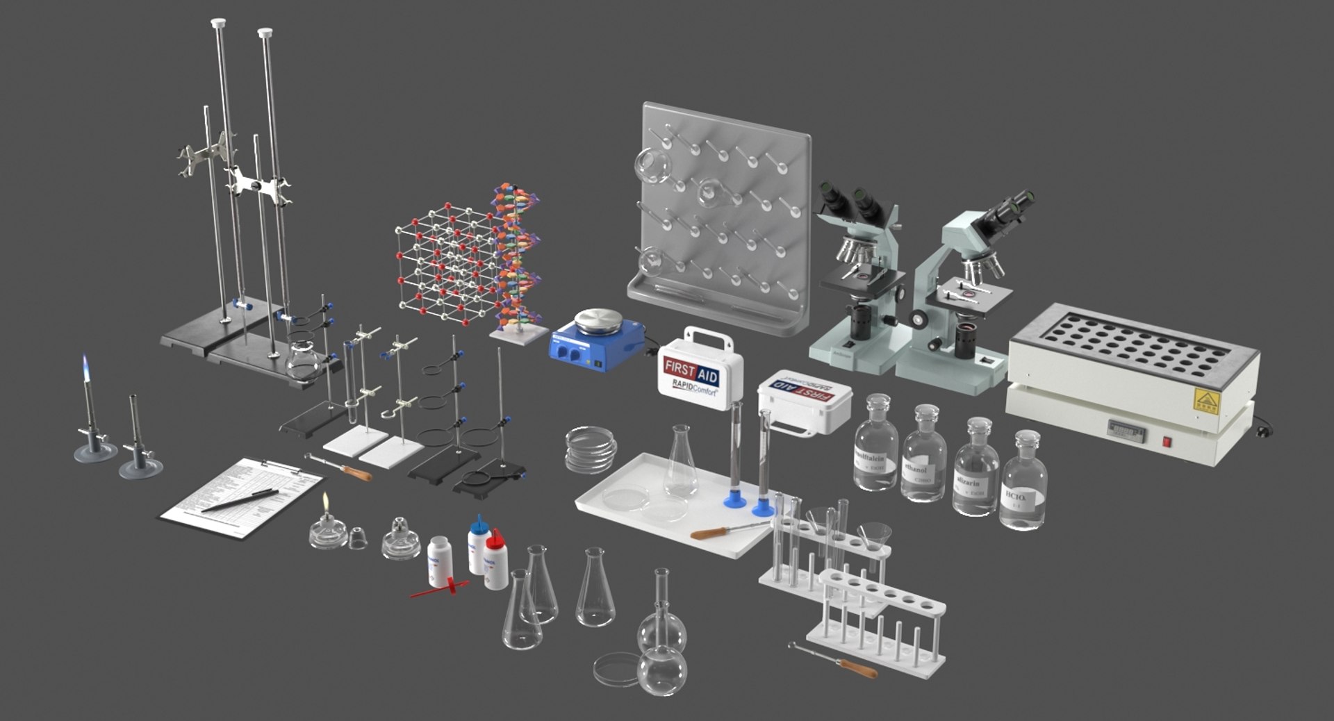 Realistic laboratory equipment model - TurboSquid 1252290
