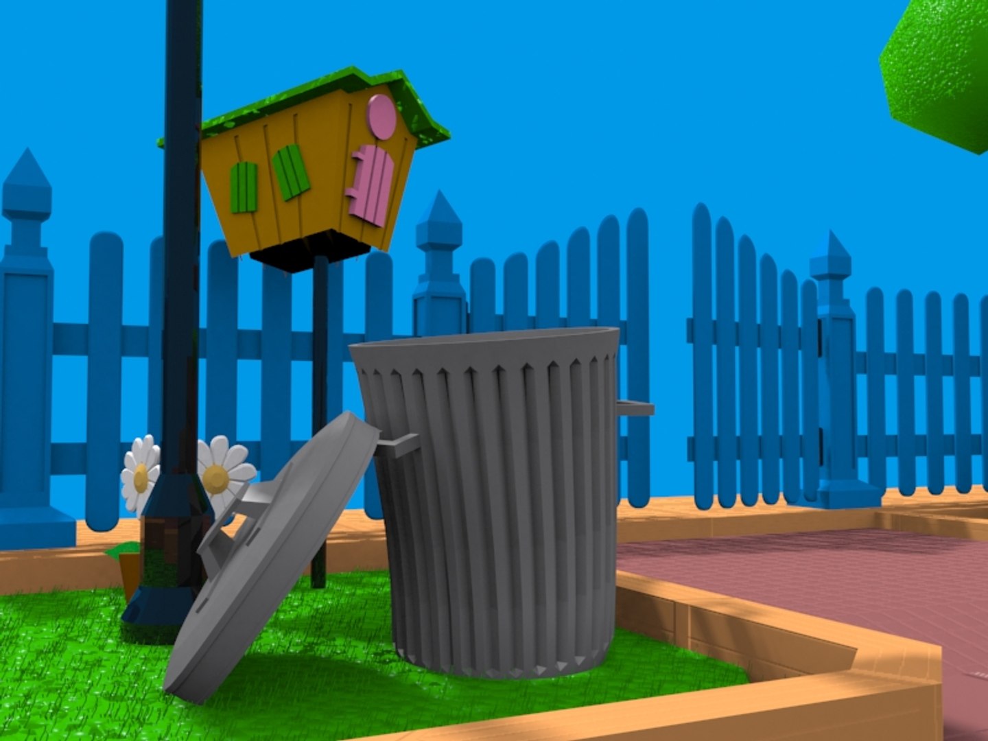 3d Model Cartoon Gate