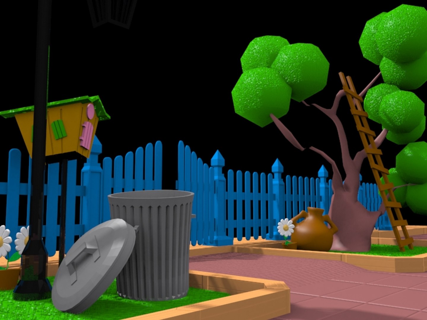 3d Model Cartoon Gate