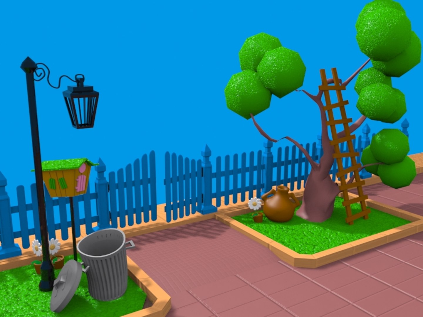 3d Model Cartoon Gate