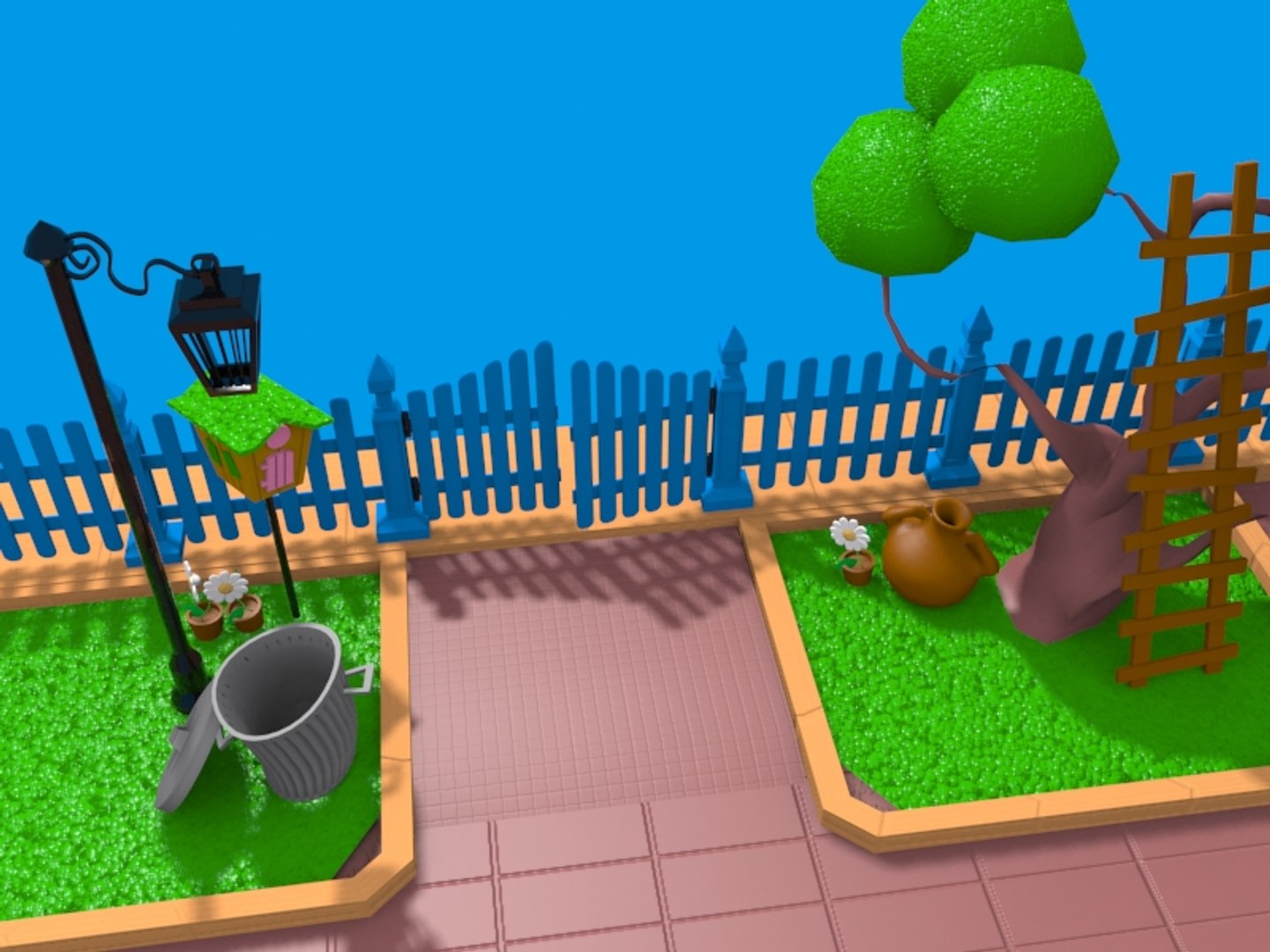 3d Model Cartoon Gate