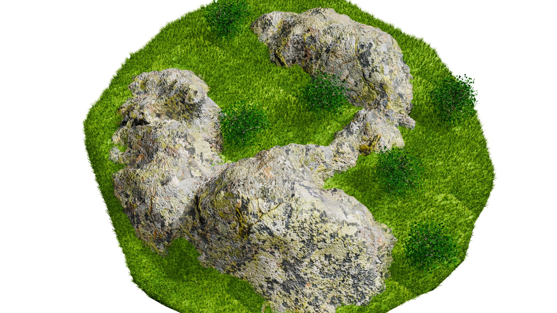 Floating Grass Island 3D Model - TurboSquid 2189690