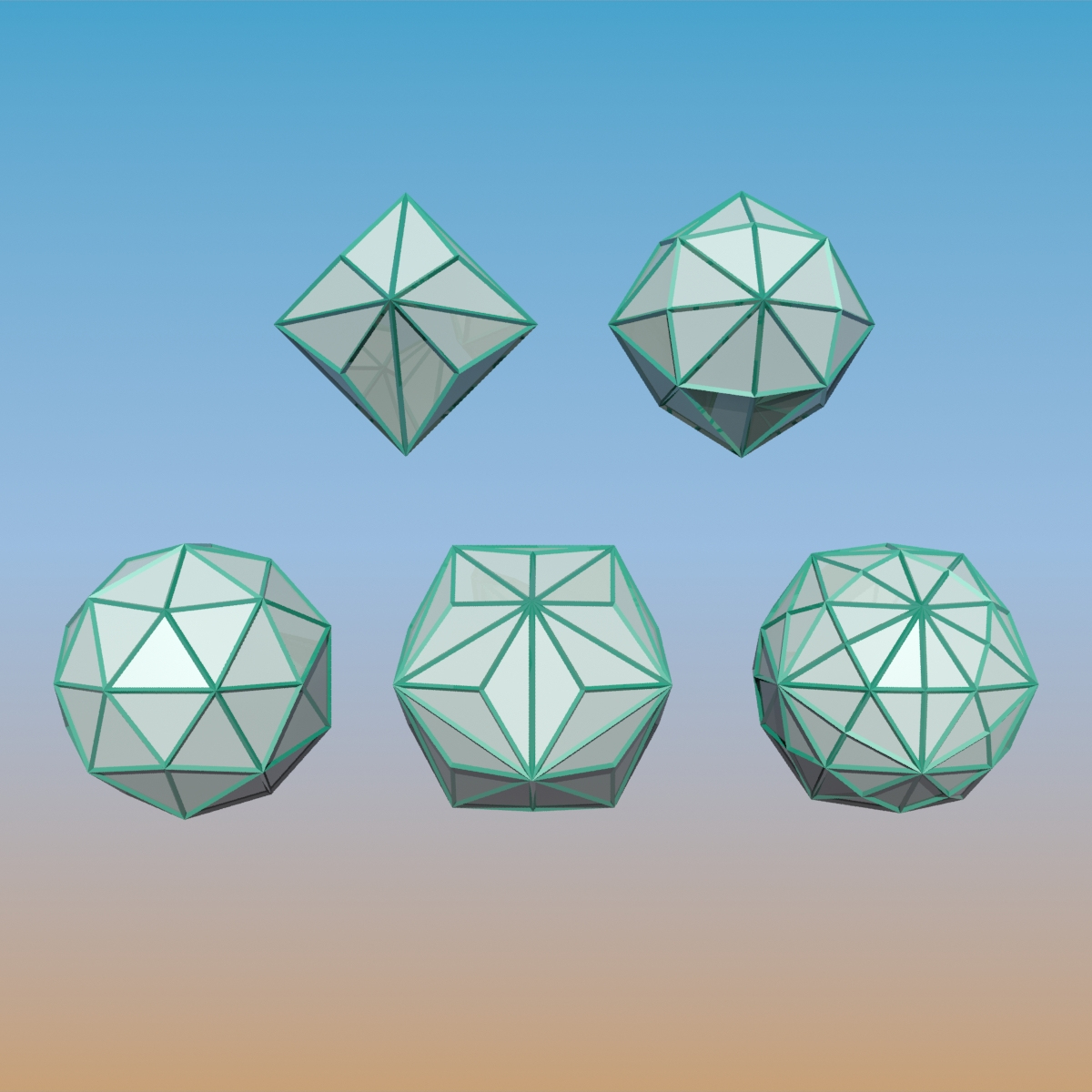 geometric shape pack 3d model