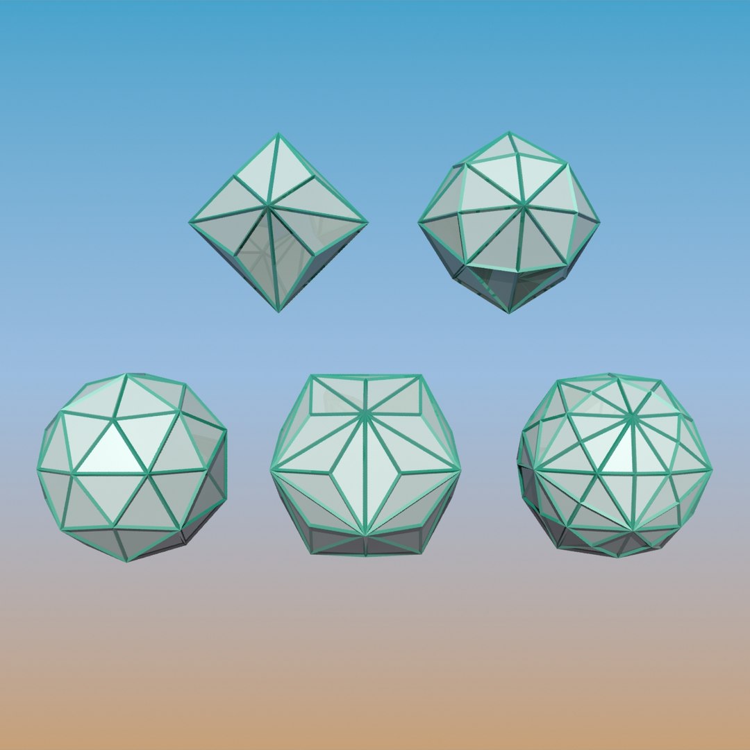 geometric shape pack 3d model