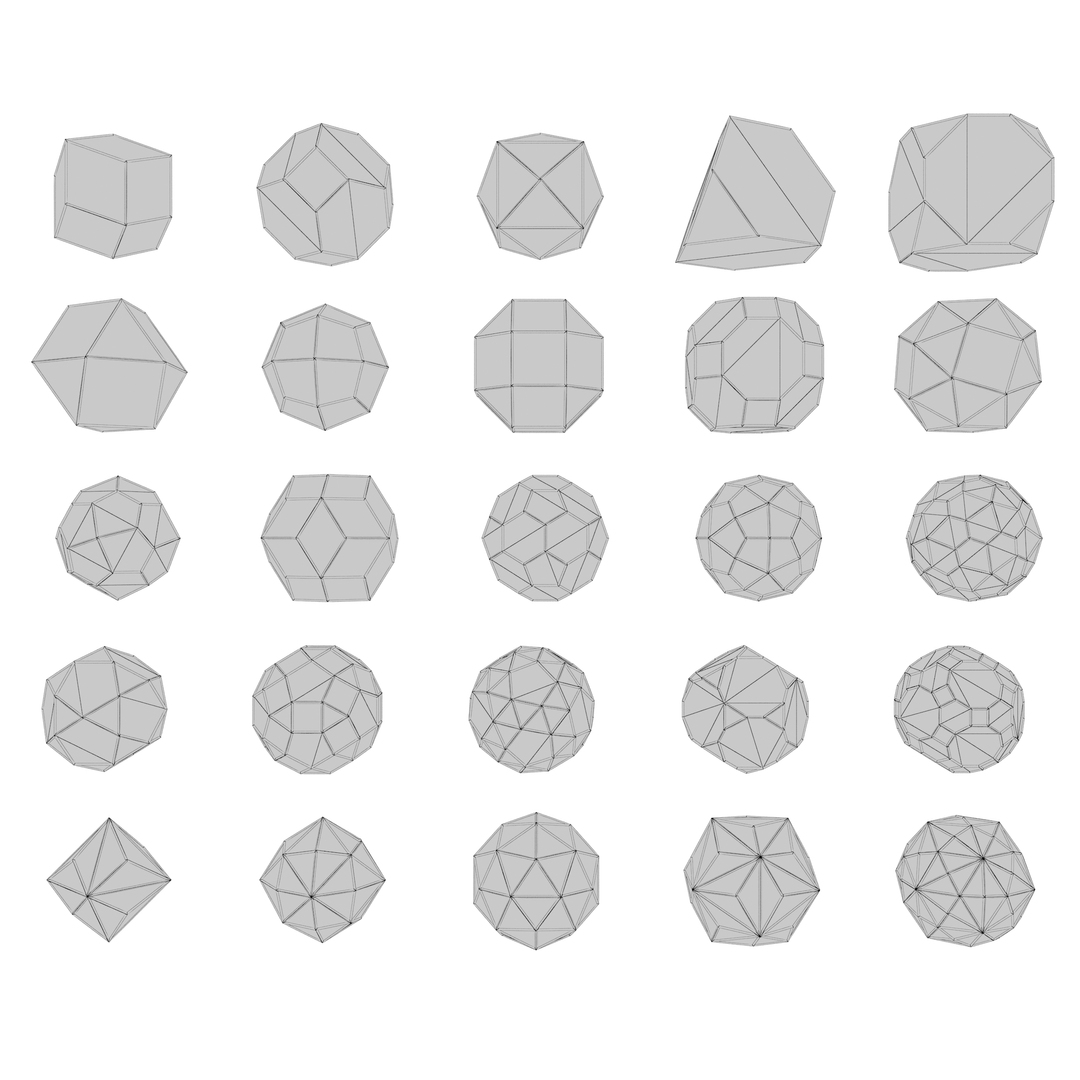 geometric shape pack 3d model