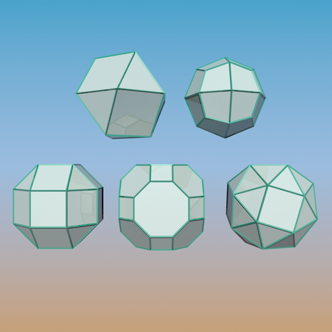 geometric shape pack 3d model