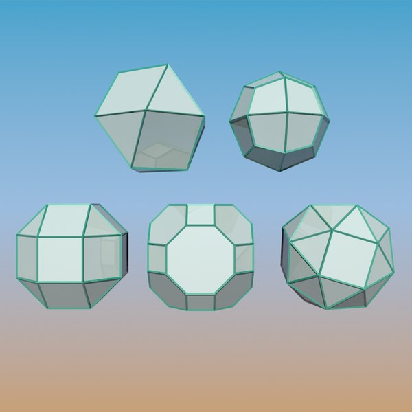 geometric shape pack 3d model