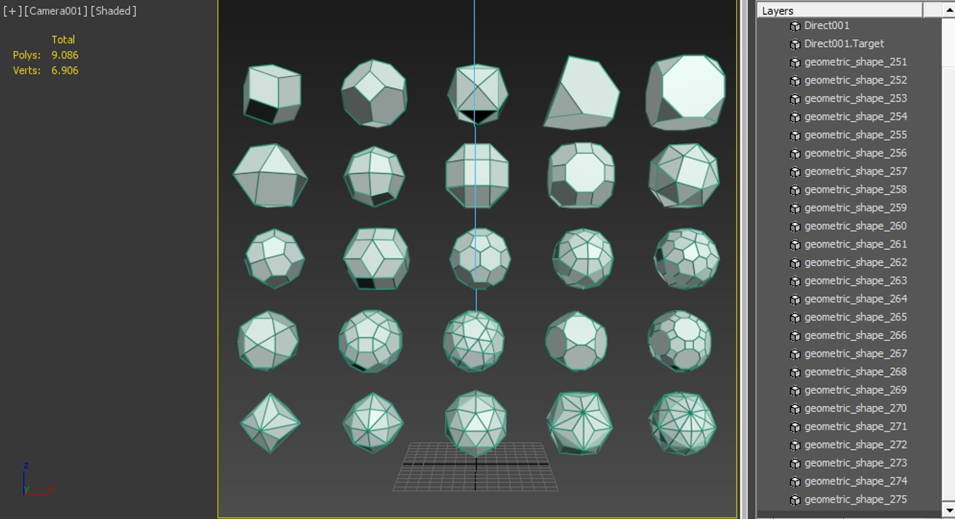 geometric shape pack 3d model