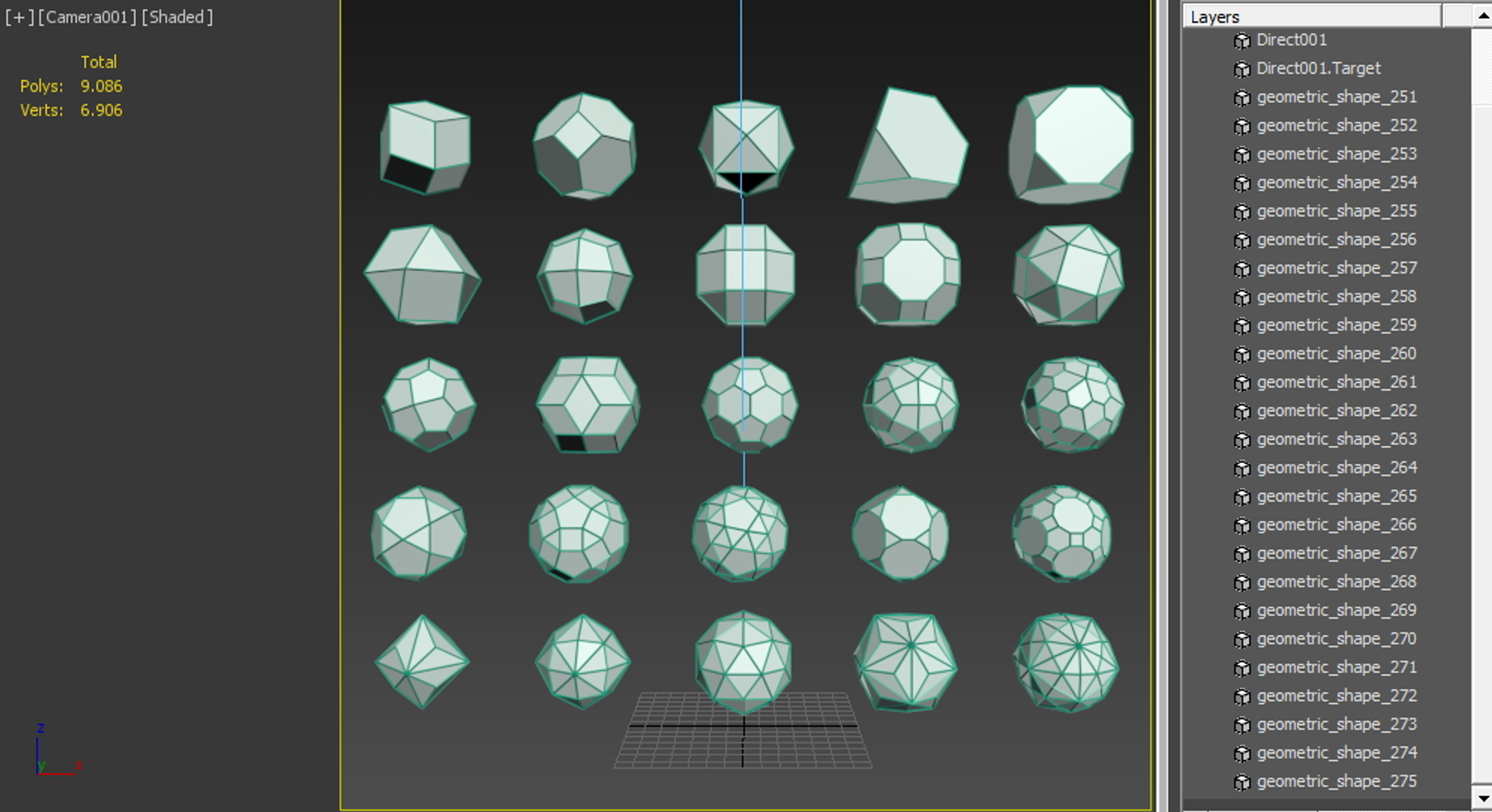 geometric shape pack 3d model