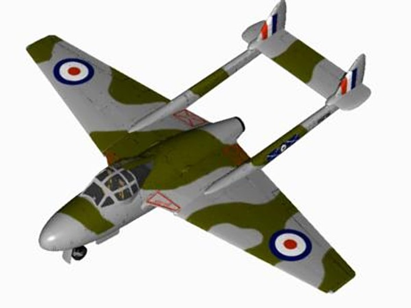 Vampire Jet Fighter Haviland 3d Model