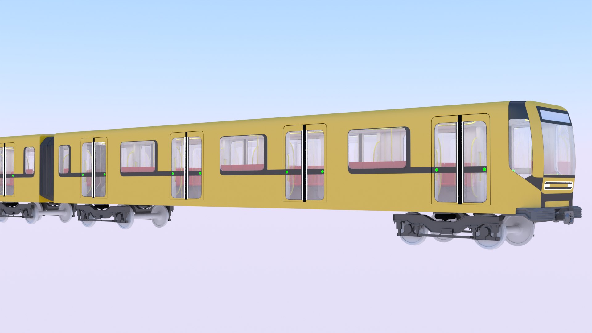 3D Metro Train Concept Model - TurboSquid 2161175