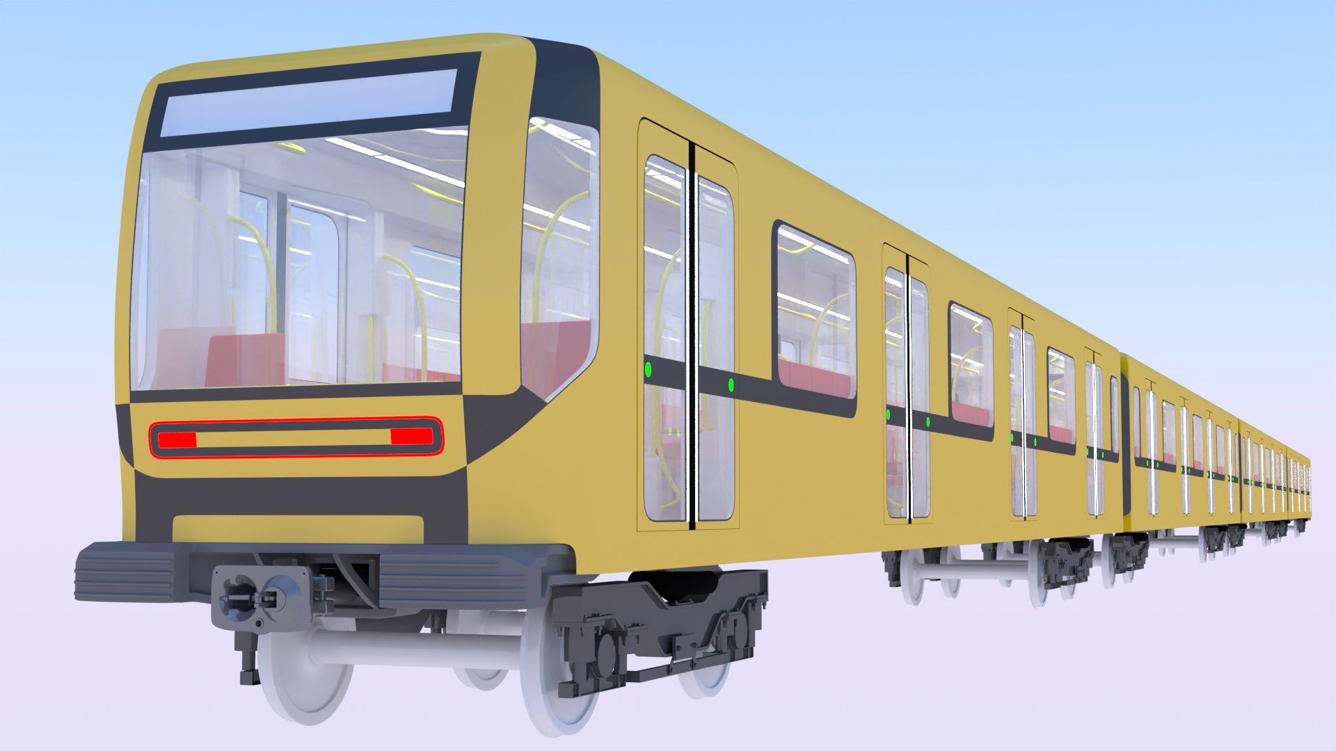 3D Metro Train Concept Model - TurboSquid 2161175