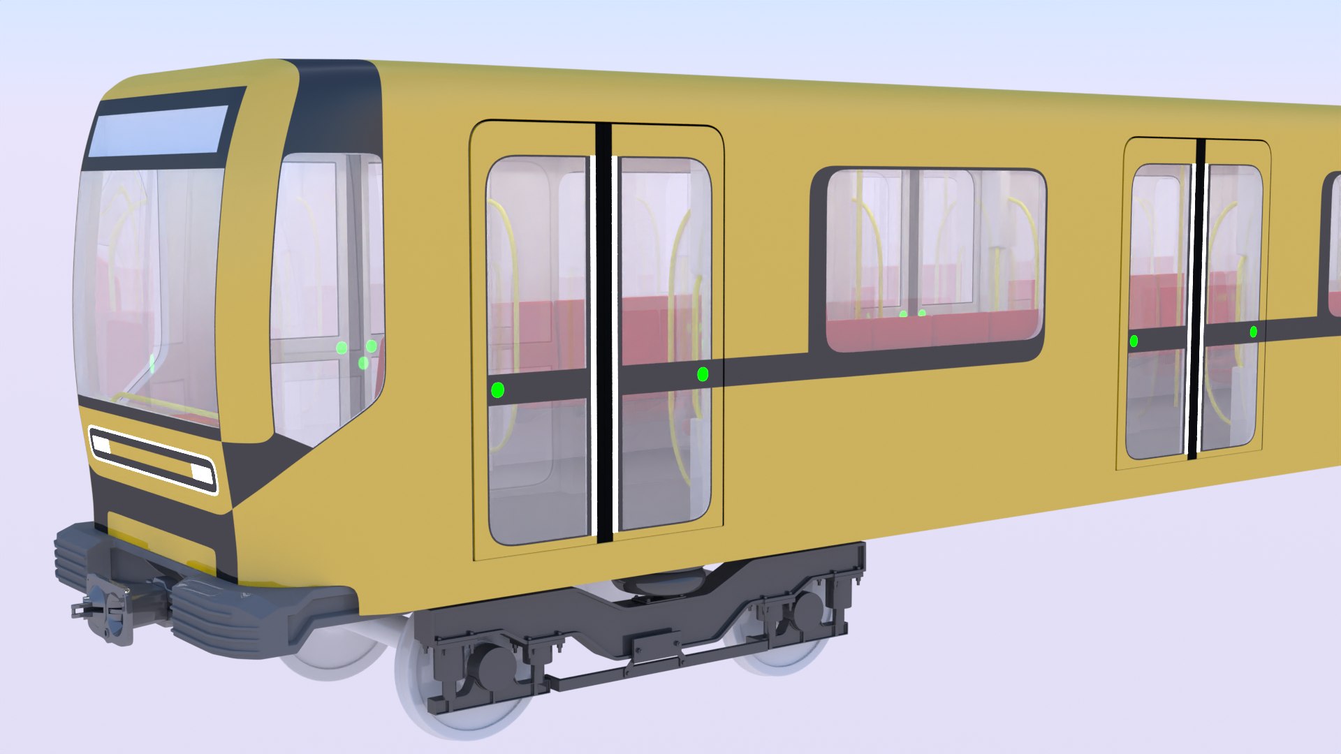 3D Metro Train Concept Model - TurboSquid 2161175