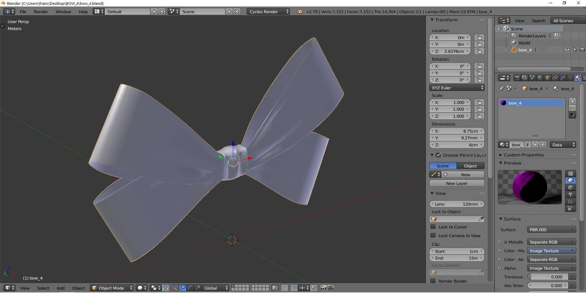 3D model bow ribbon 4 - TurboSquid 1233228